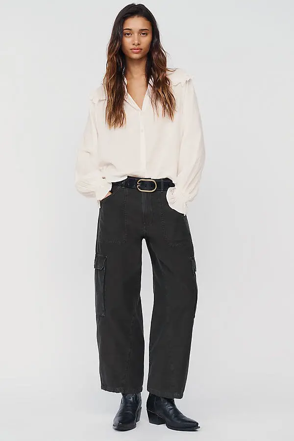 Citizens Of Humanity Thassos Cotton Utility Pants - Washed Black