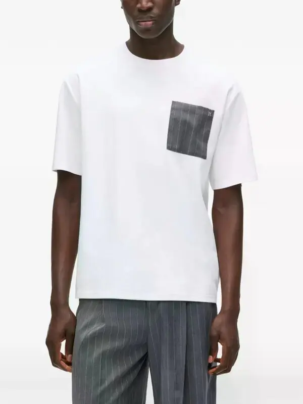 Karl Lagerfeld Pinstripe-pocket T-shirt