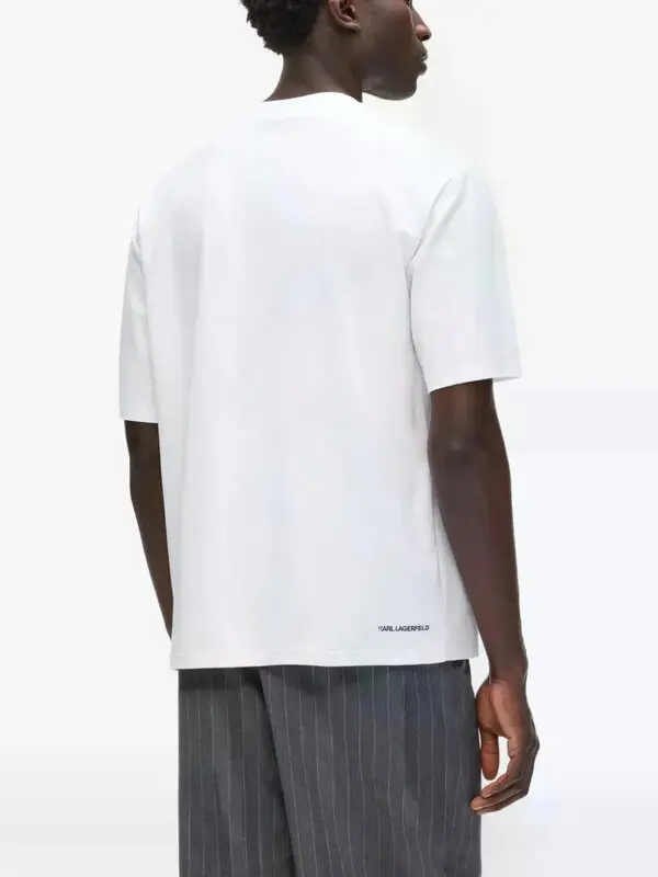Karl Lagerfeld Pinstripe-pocket T-shirt