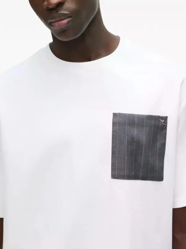 Karl Lagerfeld Pinstripe-pocket T-shirt