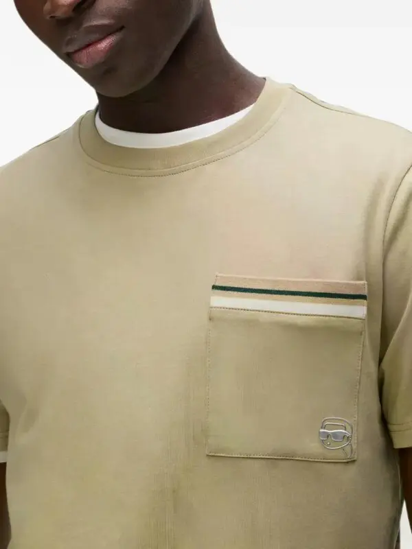 Karl Lagerfeld Striped-pocket T-shirt