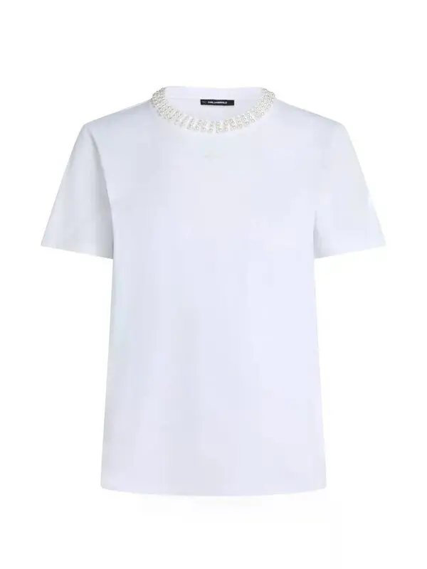 Karl Lagerfeld Embellished Cotton T-shirt