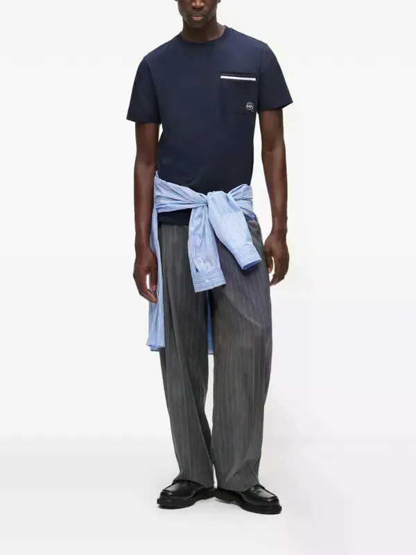 Karl Lagerfeld Striped-pocket T-shirt