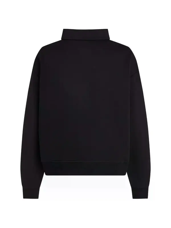 Karl Lagerfeld Logo-print Quarter-zip Sweater