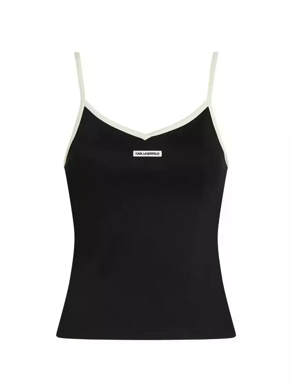 Karl Lagerfeld Logo Patch Contrast Trim Vest