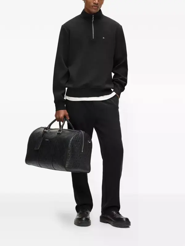 Karl Lagerfeld Quarter-zip Logo Plaque Sweatshirt