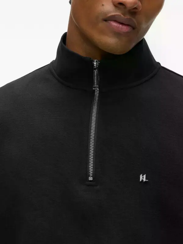 Karl Lagerfeld Quarter-zip Logo Plaque Sweatshirt