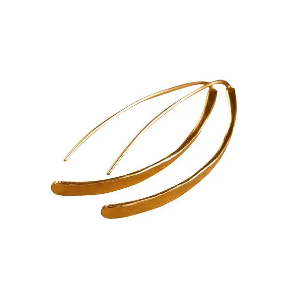 ROZ Dahlia Earrings Plated Brass - Gold