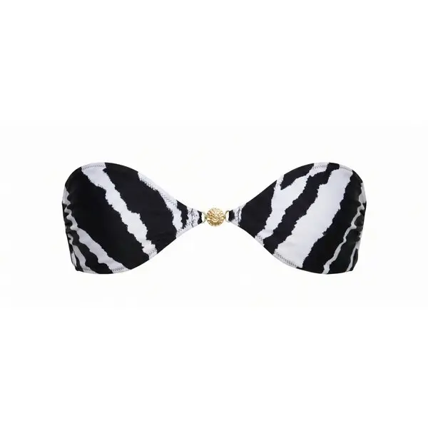SUNKISSED Le Bandeau Strapless Top - Black/white
