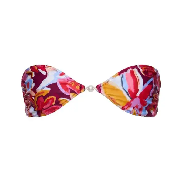 SUNKISSED Le Bandeau Strapless Top Floralia Print - Pink