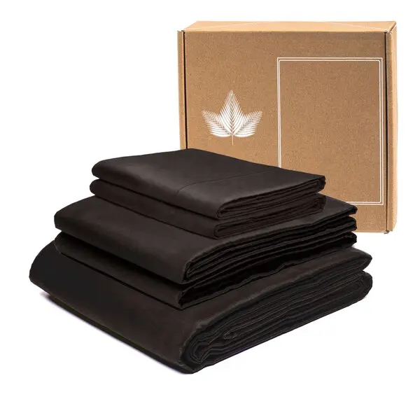 CANADIAN DOWN & FEATHER COMPANY Sheet Set Four Piece, Twin / Single Bear - Black