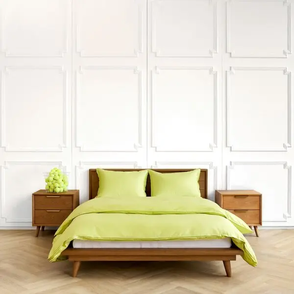 CANADIAN DOWN & FEATHER COMPANY Duvet Cover Set With Three Sided Zipper, Us King / Uk Super King Pistachio - Green