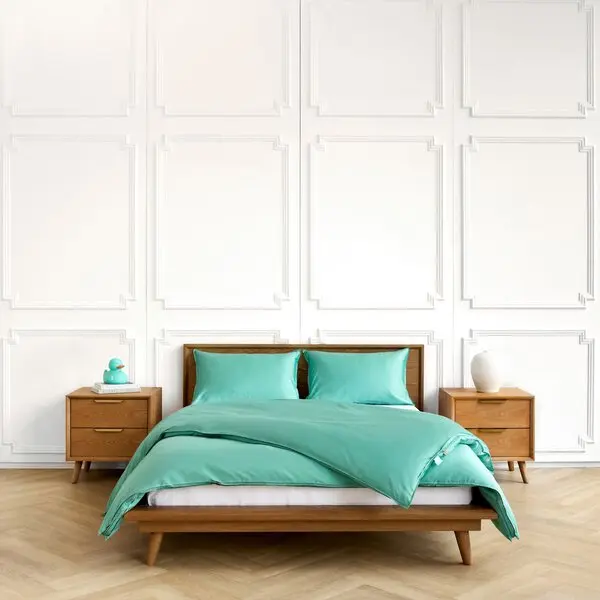 CANADIAN DOWN & FEATHER COMPANY Duvet Cover Set With Three Sided Zipper, Us Xl King / Uk Emperor Turquoise - Blue