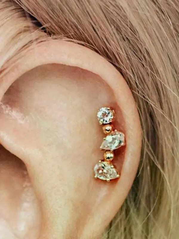 Anzie 14k Yellow Gold Gemstone Earring