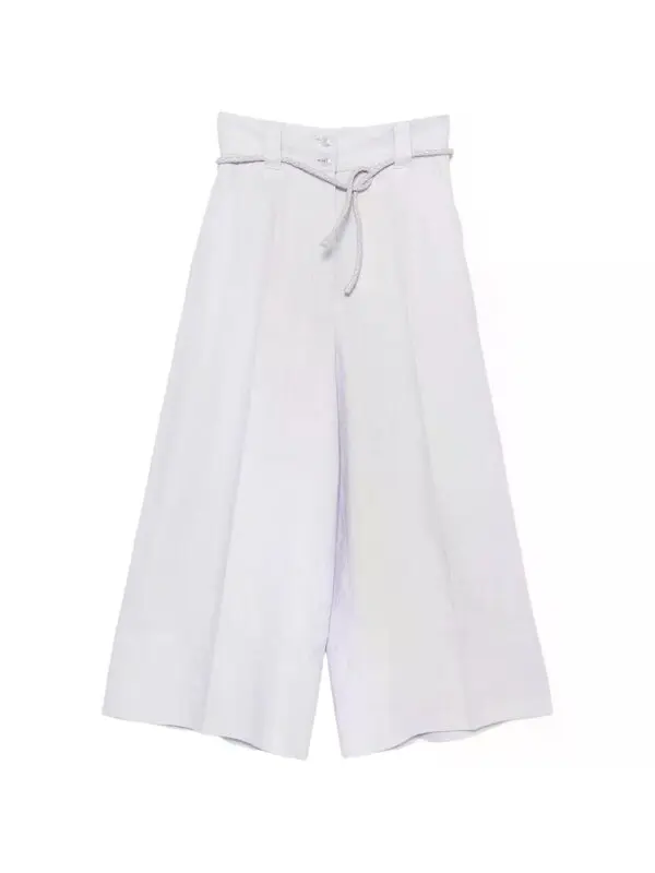 Zimmermann Belted Cropped Wide-leg Trousers