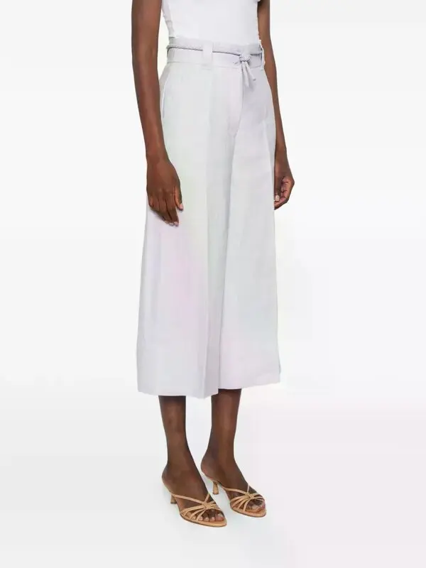 Zimmermann Belted Cropped Wide-leg Trousers