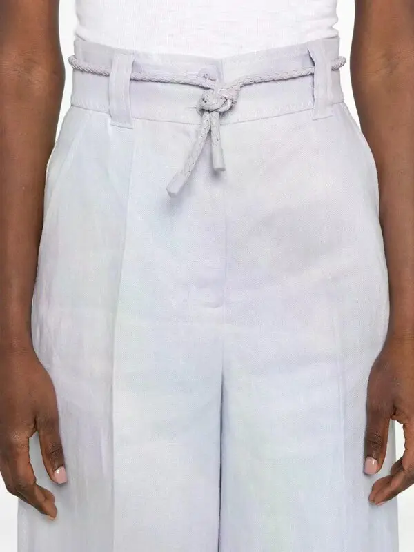 Zimmermann Belted Cropped Wide-leg Trousers