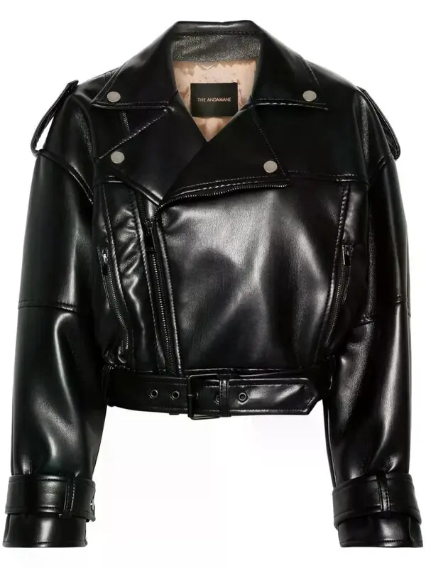 Andamane The Attico Nova Cropped Jacket - Black