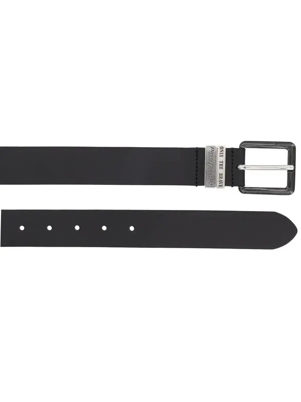 DIESEL® Leather Belt With Logo Detail