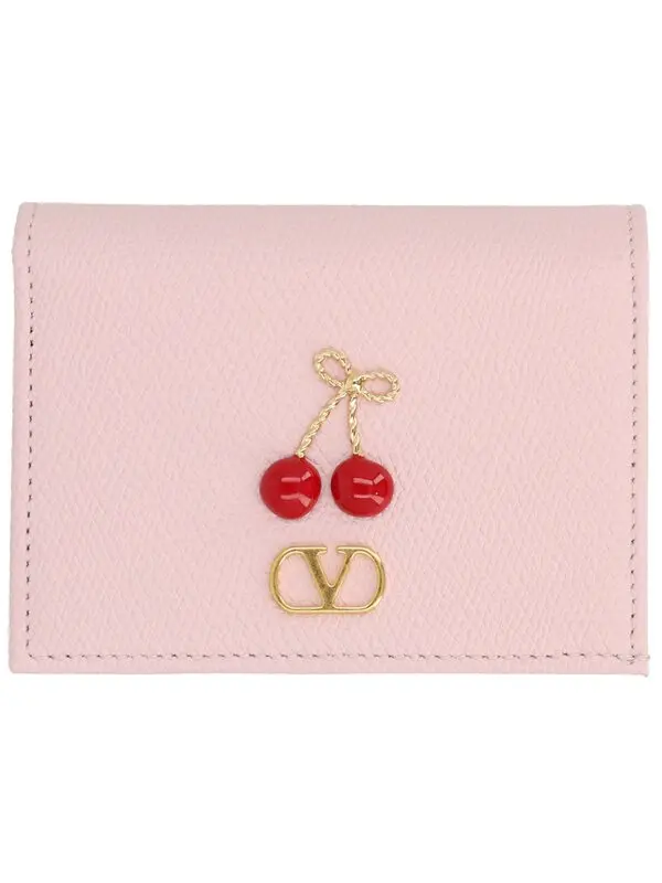 Valentino Garavani Portafoglio "cherryfic" Con Logo - Pink
