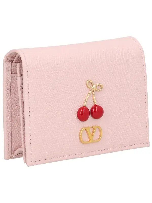 Valentino Garavani Portafoglio "cherryfic" Con Logo - Pink