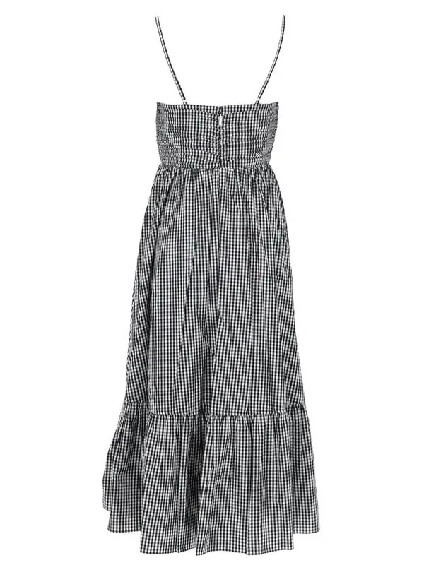 Michael Kors Checked Cotton Midi Dress