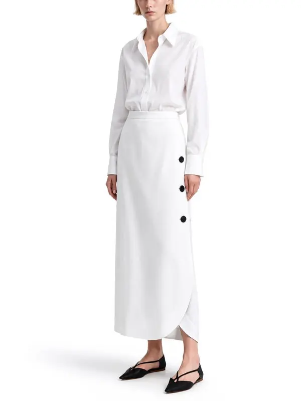 Max Mara Viscose And Linen Canvas Skirt