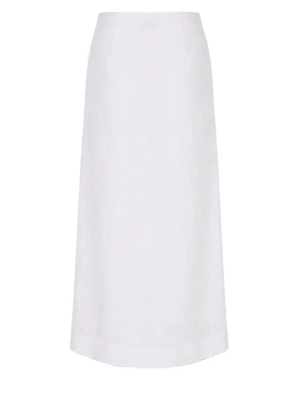 Max Mara Viscose And Linen Canvas Skirt
