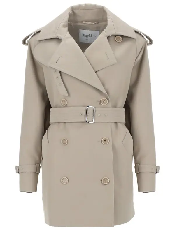 Max Mara Spolverino Corto In Cotone - Beige