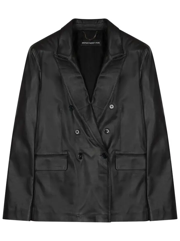 DEPARTMENT 5 Arielle" Double Breasted Leather Blazer