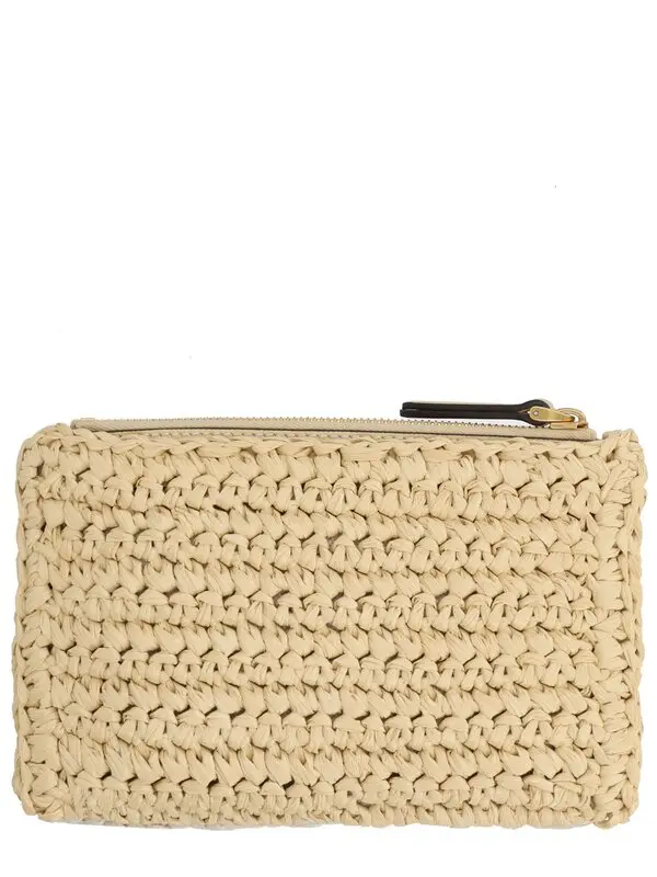 Valentino Garavani Viva Superstar" Crochet Pouch - Beige