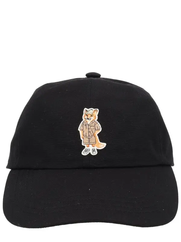 Maison Kitsuné Dressed Fox" Baseball Cap - Black