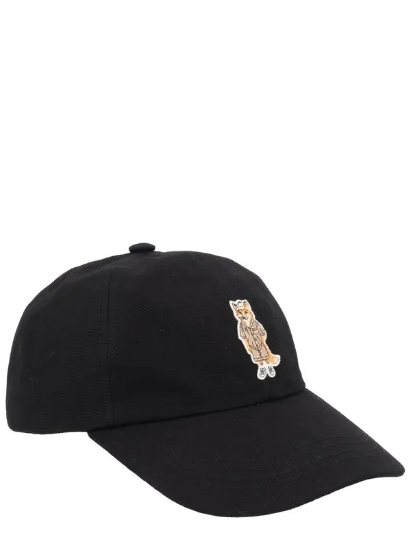 Maison Kitsuné Dressed Fox" Baseball Cap - Black
