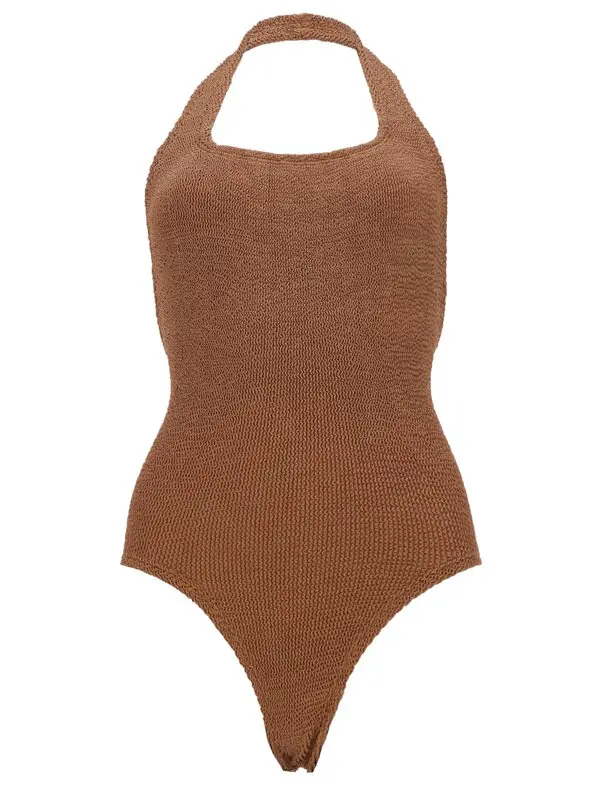 Hunza G Costume Intero "sandy Swim - Brown