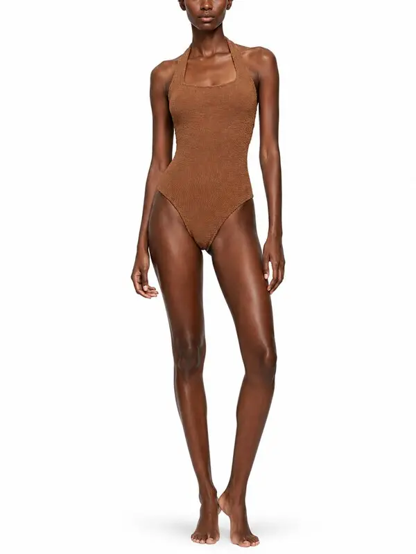 Hunza G Costume Intero "sandy Swim - Brown