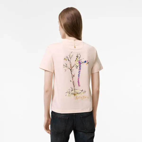 Burberry Brave Little Tree Cotton T-shirt With Quentin Blake Artwork - Compact Pink