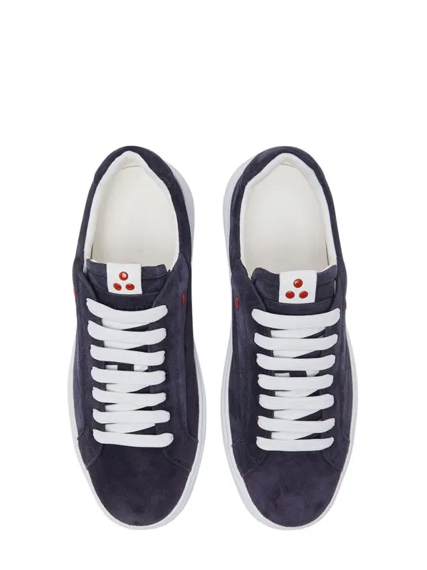 Peuterey Suede Lace-up Sneakers - Blue