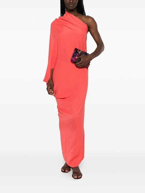 CORTANA Delore Silk Long Dress - Red