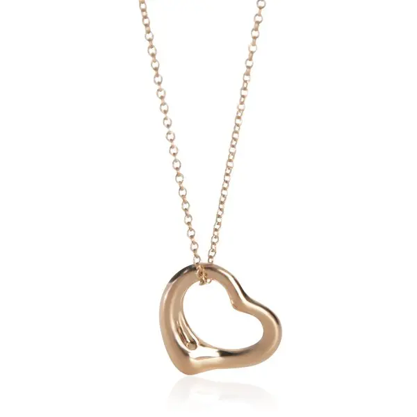 Tiffany & Co. Rose Gold Elsa Peretti Open Heart Pendant Necklace - Rose_gold