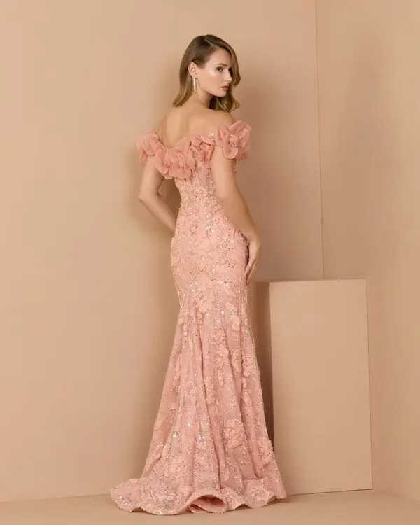 MAC DUGGAL COLLECTION Embellished Off-the-shoulder Mermaid Gown