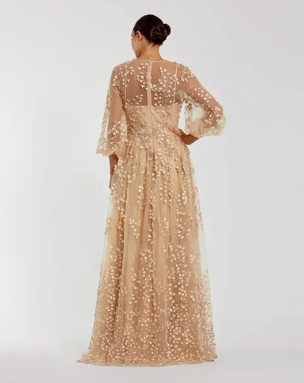 Mac Duggal Embroidered A-line Gown