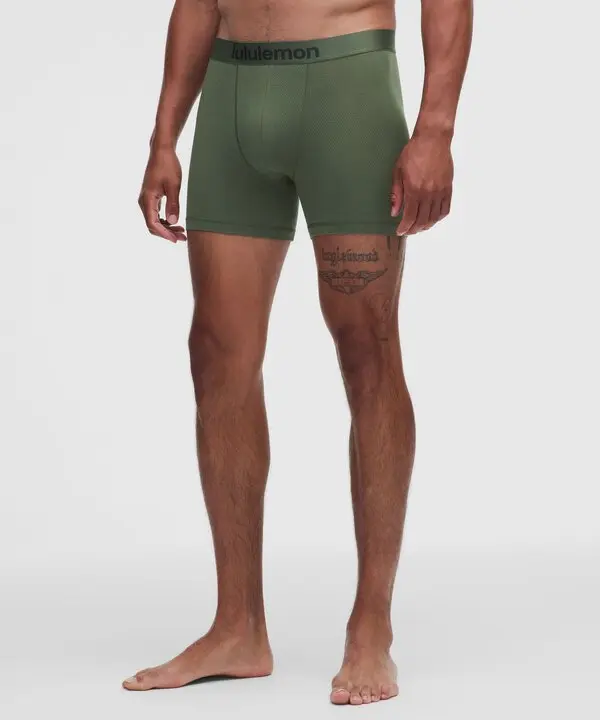 Lululemon Always In Motion Mesh Boxer Brief 5 - Sassy Sage