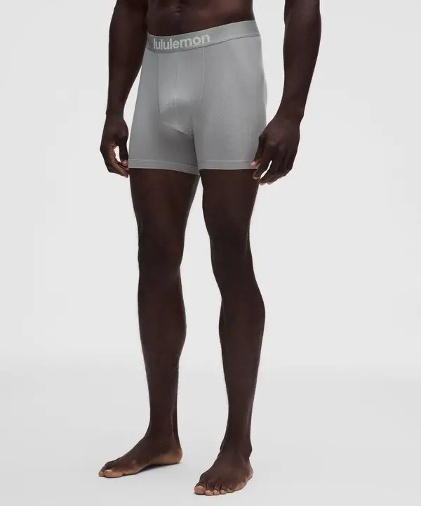 Lululemon Always In Motion Mesh Boxer Brief 5 - Silver Drop