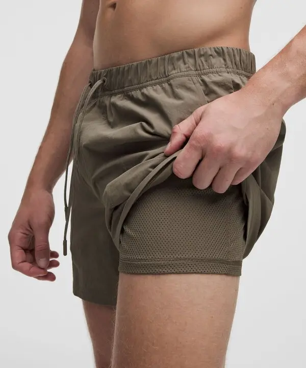 Lululemon Beach To Trail Lined Short 5 - Cypress Forest