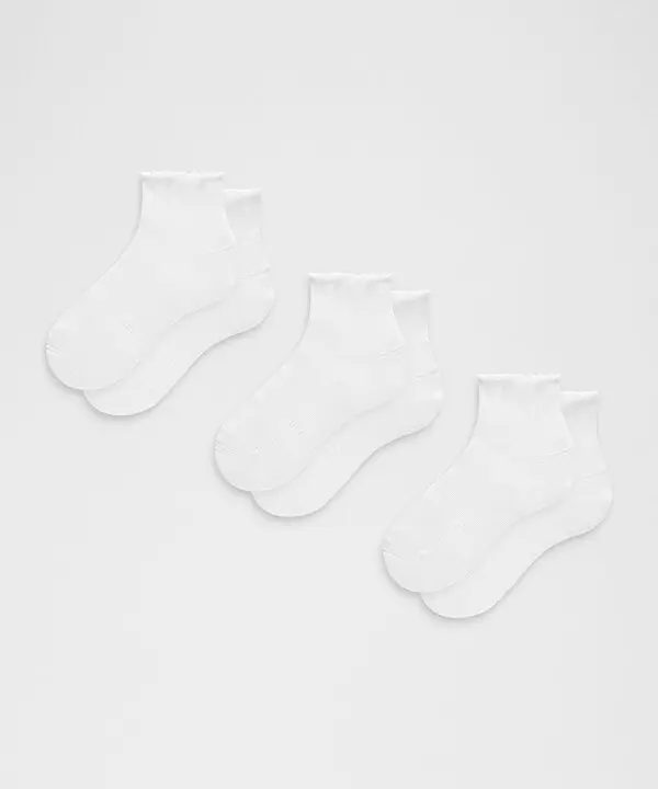 Lululemon Power Stride Ankle Socks 3 Pack - White