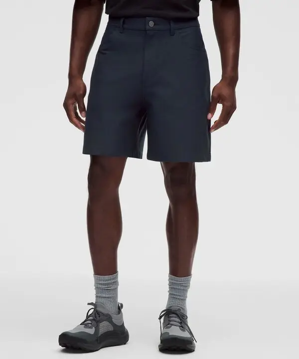 Lululemon Easy Five Relaxed-fit Cotton-blend Shorts - True Navy