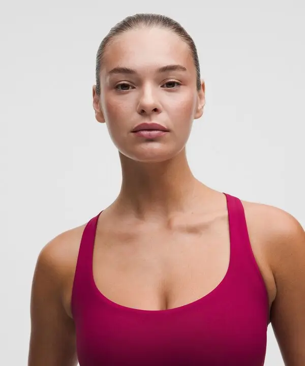 Lululemon Flexyflex Strappy Longline Yoga Bra - Raspberry Rave