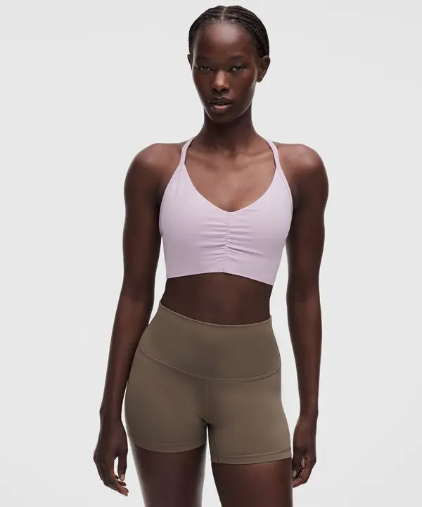 Lululemon Flow Y Ruched Bra - Lilac Play