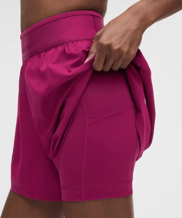 Lululemon License To Train Super-high-rise 2-in-1 Short - Raspberry Rave