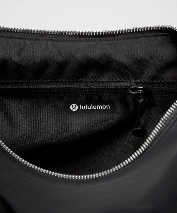 Lululemon Convertible Ruched Crossbody Bag - Black/black/silver